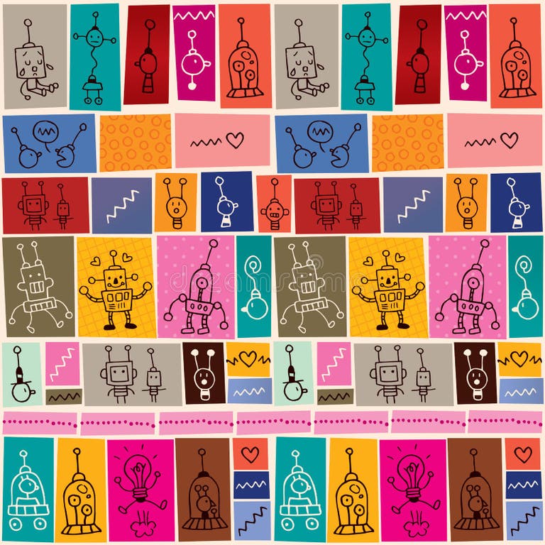 Robots Collage Stock Illustrations – 177 Robots Collage Stock ...
