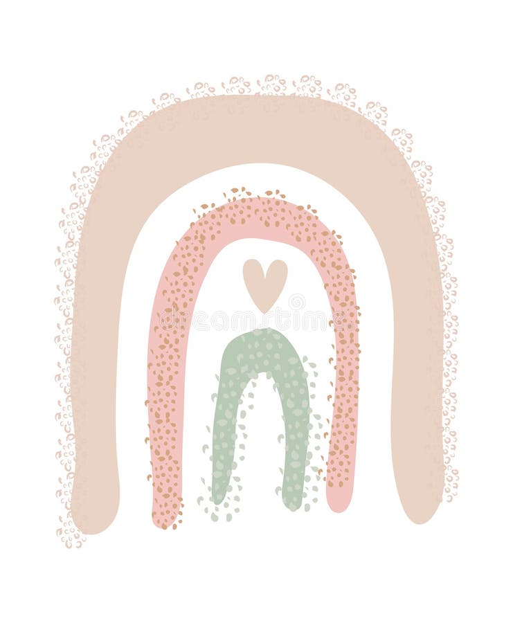 Cute and Romantic Boho Rainbow Stock Vector - Illustration of lace ...