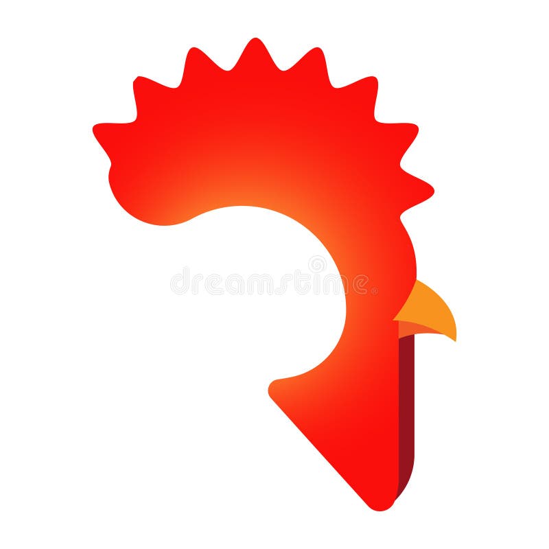 Cute Rooster Head Vector Logo Stock Vector - Illustration of cute, logo ...