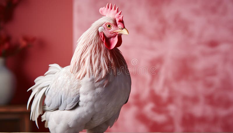 Cute Rooster Standing in the Farm, Looking at Camera Generated by AI ...
