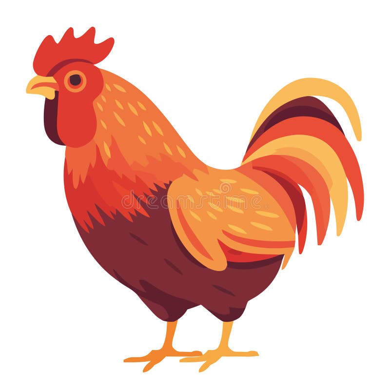 Crowing Rooster Outline Stock Illustrations – 92 Crowing Rooster ...