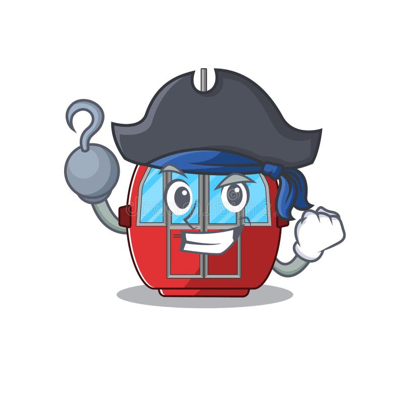 Cute Ropeway Mascot Design with a Hat Stock Vector - Illustration of ...