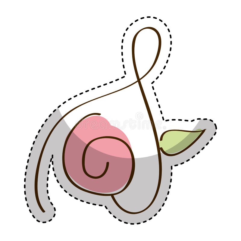 Cute rose drawing icon stock vector. Illustration of drawing - 86383249