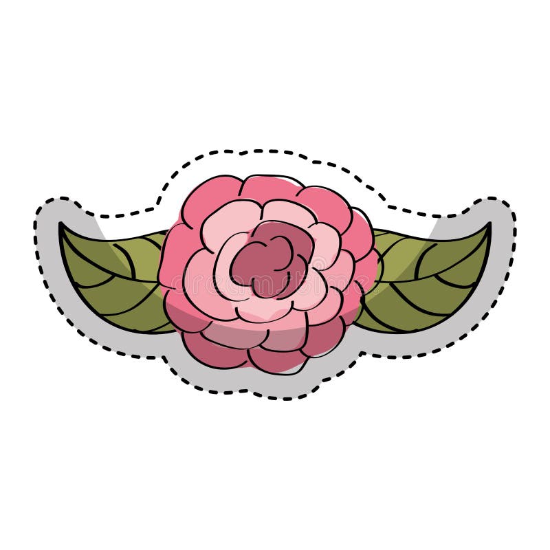 Cute rose drawing icon stock vector. Illustration of fashion - 86383720