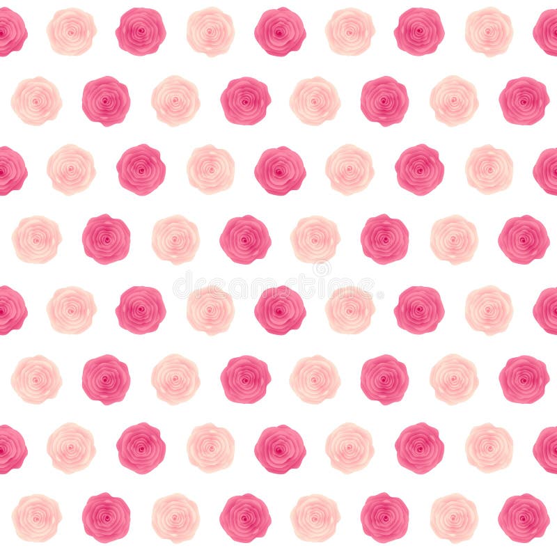 Cute Rose Flower Seamless Pattern Background Vector Illustration Stock ...