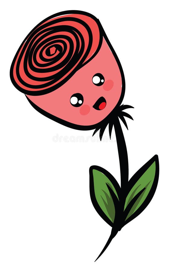 Cute Red Rose, Illustration, Vector Stock Vector - Illustration of ...