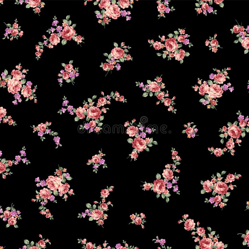 Beautiful Rose Pattern Perfect for Textile Design, Stock Illustration ...