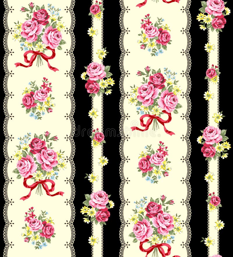 Cute Rose Pattern Perfect for Textile Patterns, Stock Illustration ...