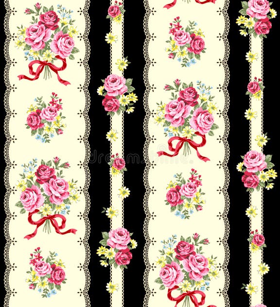 Cute Rose Pattern Perfect for Textile Patterns, Stock Illustration ...