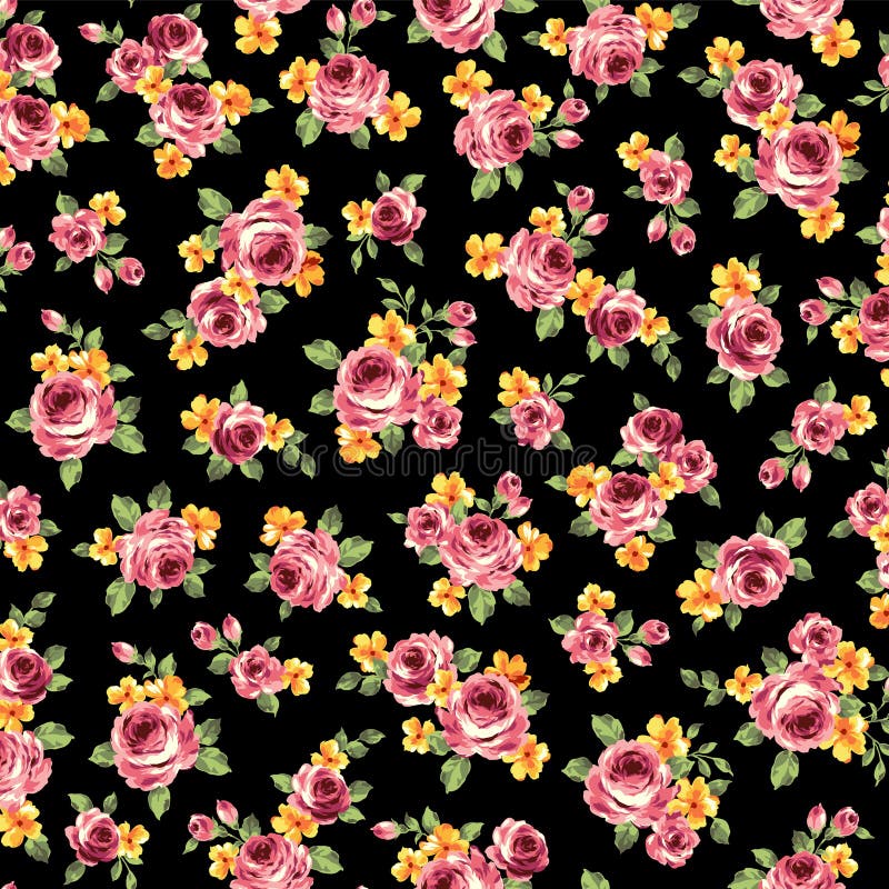 Pattern of rose, stock vector. Illustration of flowering - 43328865