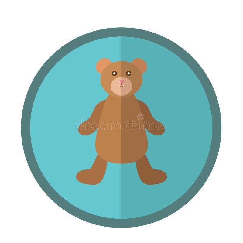 Cute Bear Round Vector Icon Stock Vector - Illustration of animal, face ...