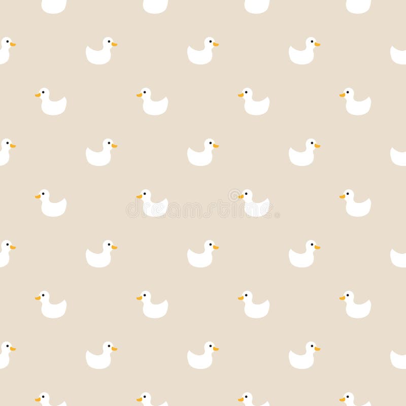 Cute Rubber Duck Seamless Pattern, Cartoon Ducks Background Vector ...