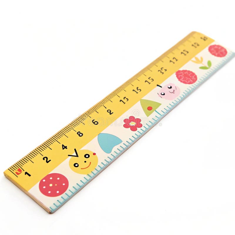 Cute Ruler on White Background Stock Illustration - Illustration of ...