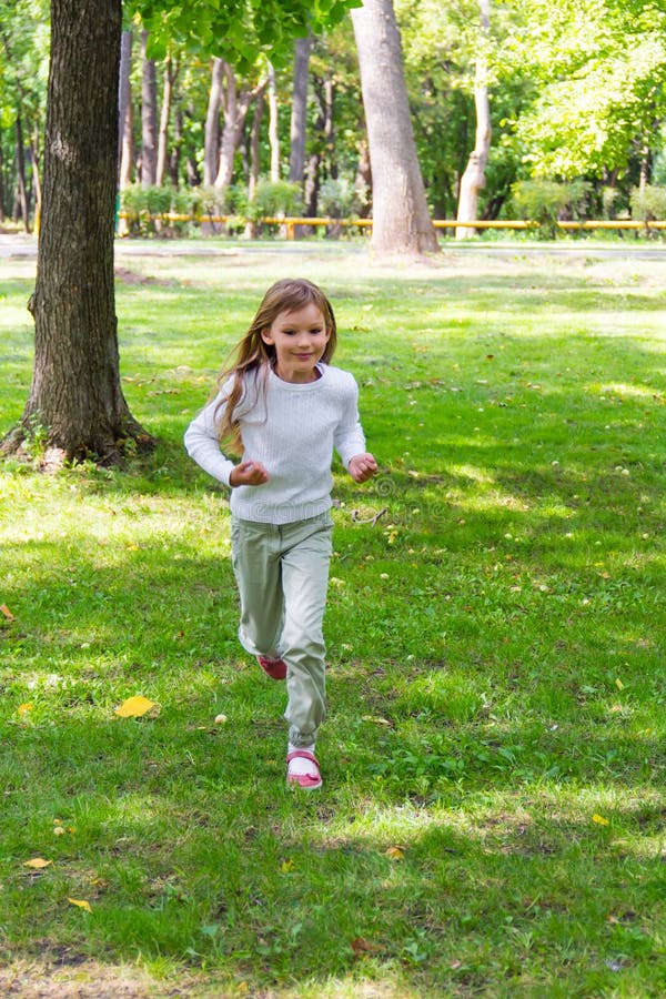 Cute two running girls stock image. Image of playing - 48156297