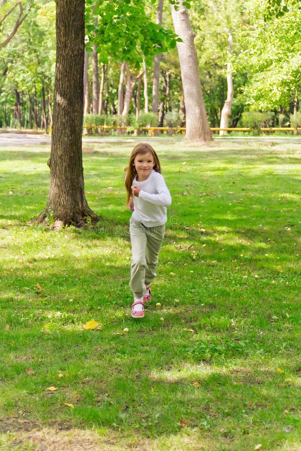 Cute running girl stock photo. Image of lifestyles, recreational - 50046930