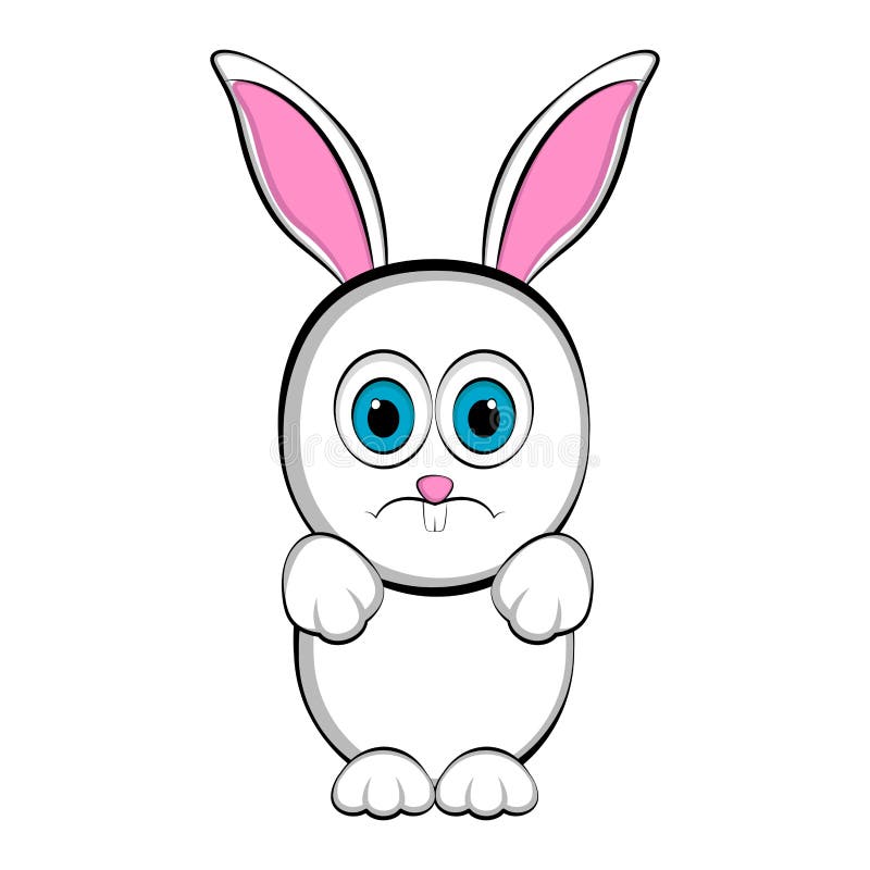 Cute sad easter bunny stock vector. Illustration of decoration - 139939405