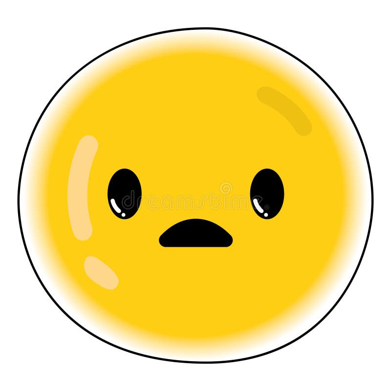 Cute sad emoji icon Vector stock vector. Illustration of expression ...