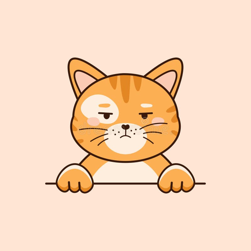 Ginger Sad Cat Stock Illustrations – 296 Ginger Sad Cat Stock ...