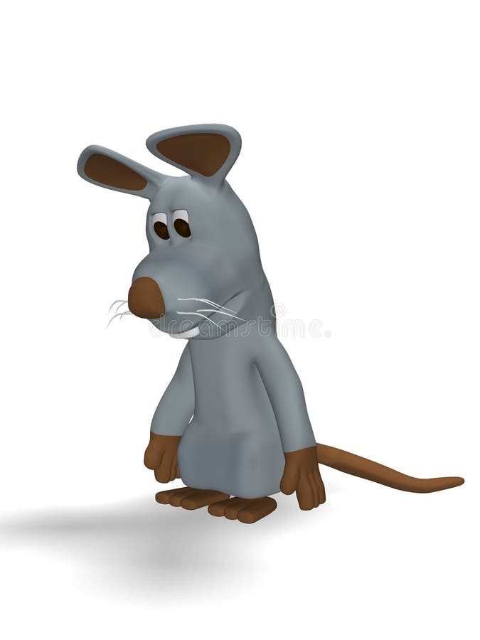 Cute sad mouse stock illustration. Illustration of unhappy - 13361427