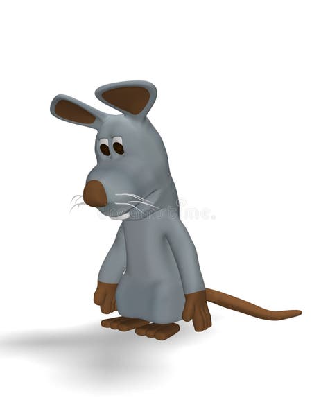 Cute sad mouse stock illustration. Illustration of unhappy - 13361427
