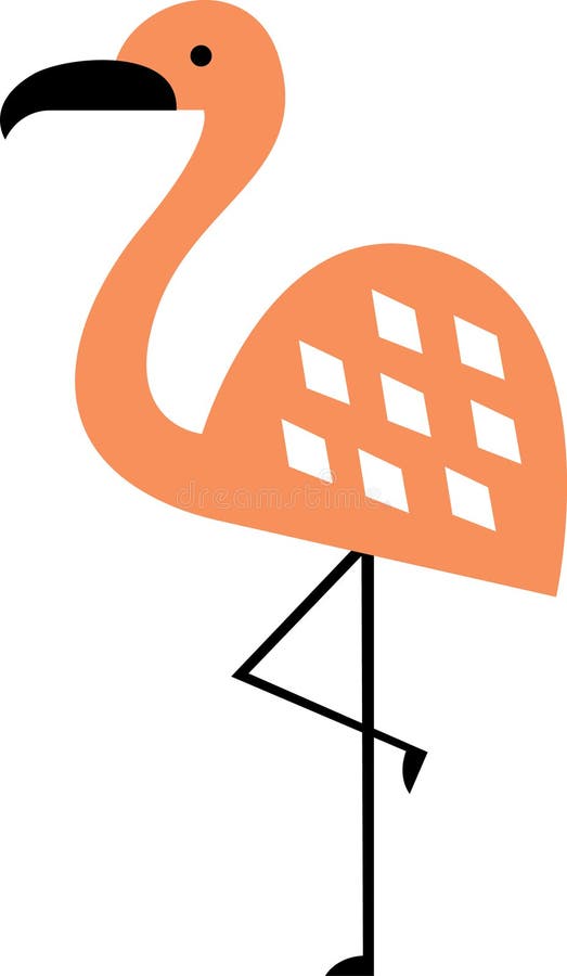 Cute Safari Flamingo Bird stock vector. Illustration of tropical ...