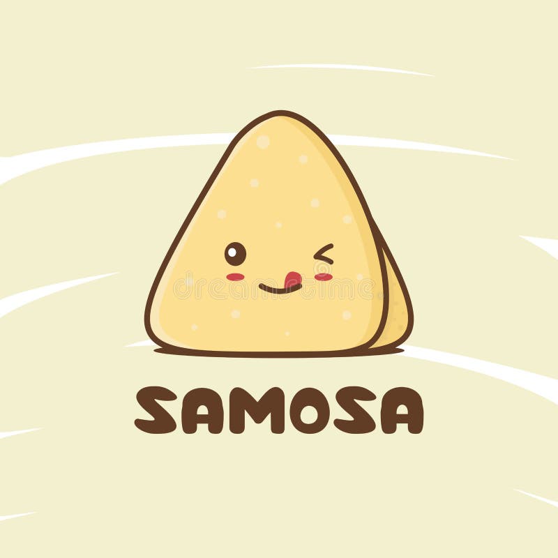 Cute Samosa Mascot Character Stock Vector - Illustration of posters ...