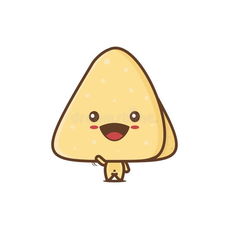 Cute Samosa Mascot. Fried Cake Stock Vector - Illustration of ...