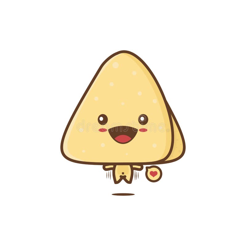 Cute Samosa Mascot. Fried Cake Stock Vector - Illustration of graphic ...