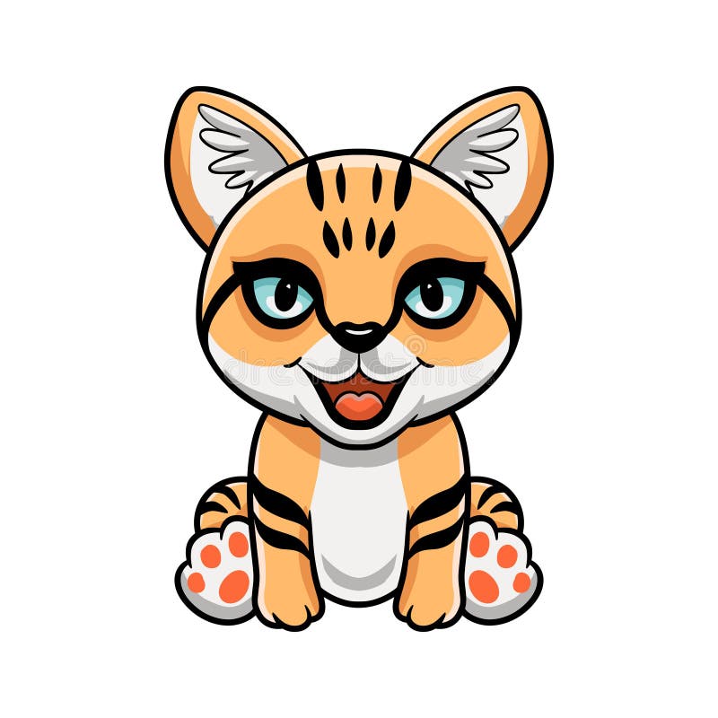 Cute Sand Cat Cartoon Sitting Stock Vector - Illustration of clothing ...