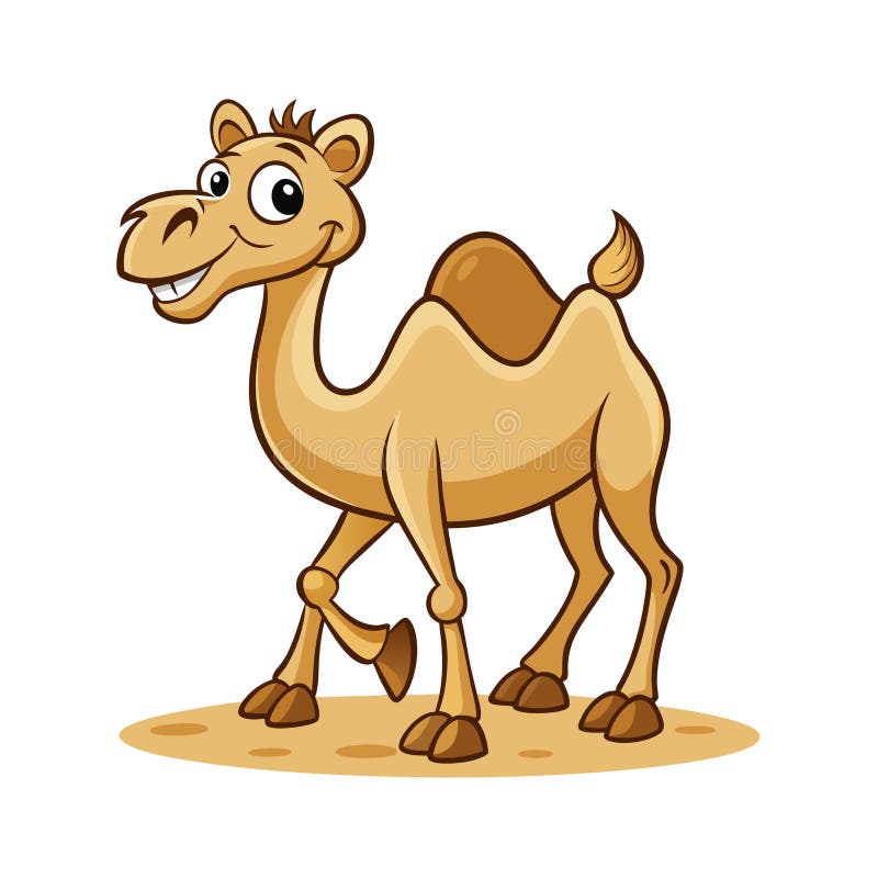 Cute Sandy Beige Camel Cartoon Design Stock Vector - Illustration of ...