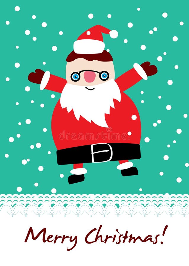 Cute santa card stock vector. Illustration of happy, classic - 21317258