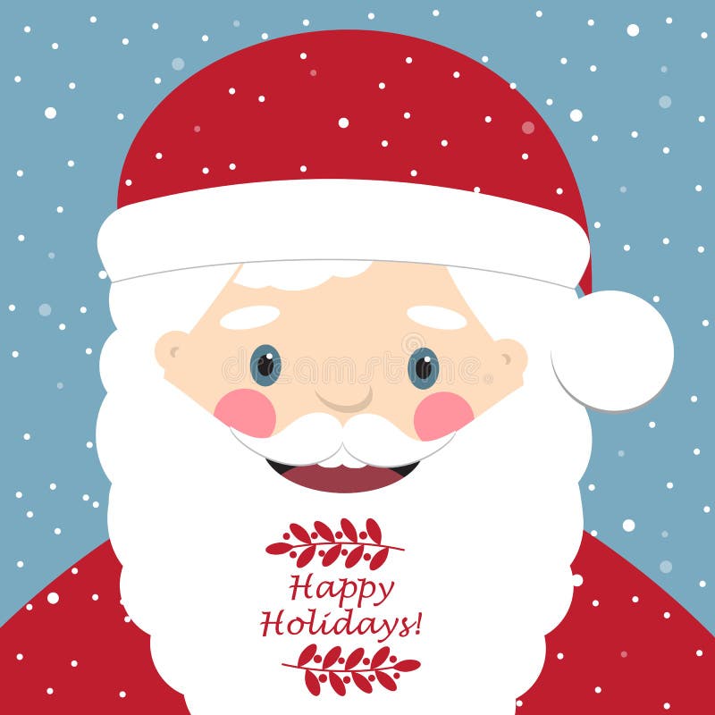 Santa Claus. Christmas Postcard Stock Vector - Illustration of fashion ...