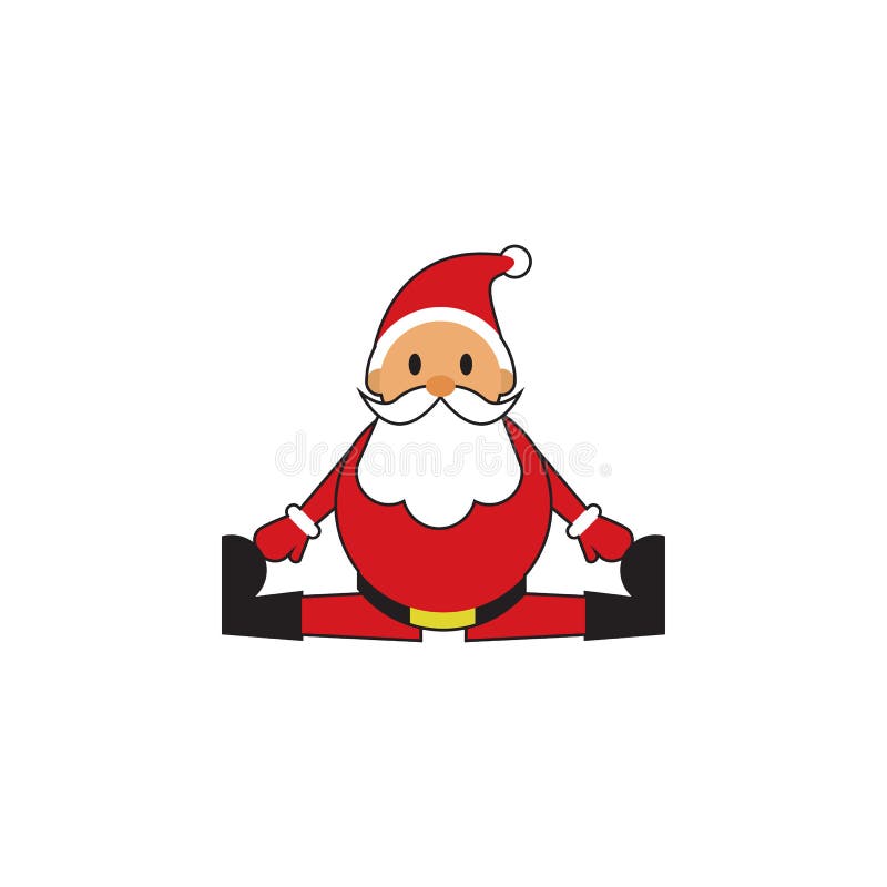 Cute Santa Claus split fun stock vector. Illustration of celebration ...
