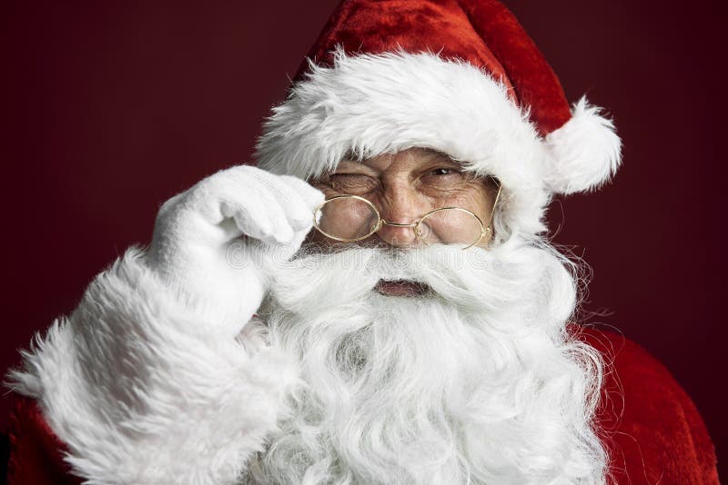 Santa Claus during the Christmas Stock Image - Image of looking, people ...