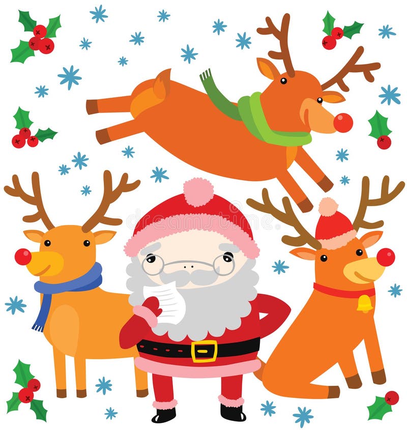 Reindeer Team Stock Illustrations – 670 Reindeer Team Stock ...
