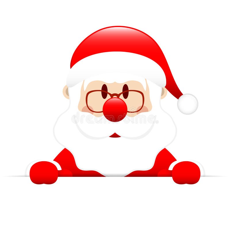 Santa Holding Horizontal Banner Stock Vector - Illustration of greeting ...