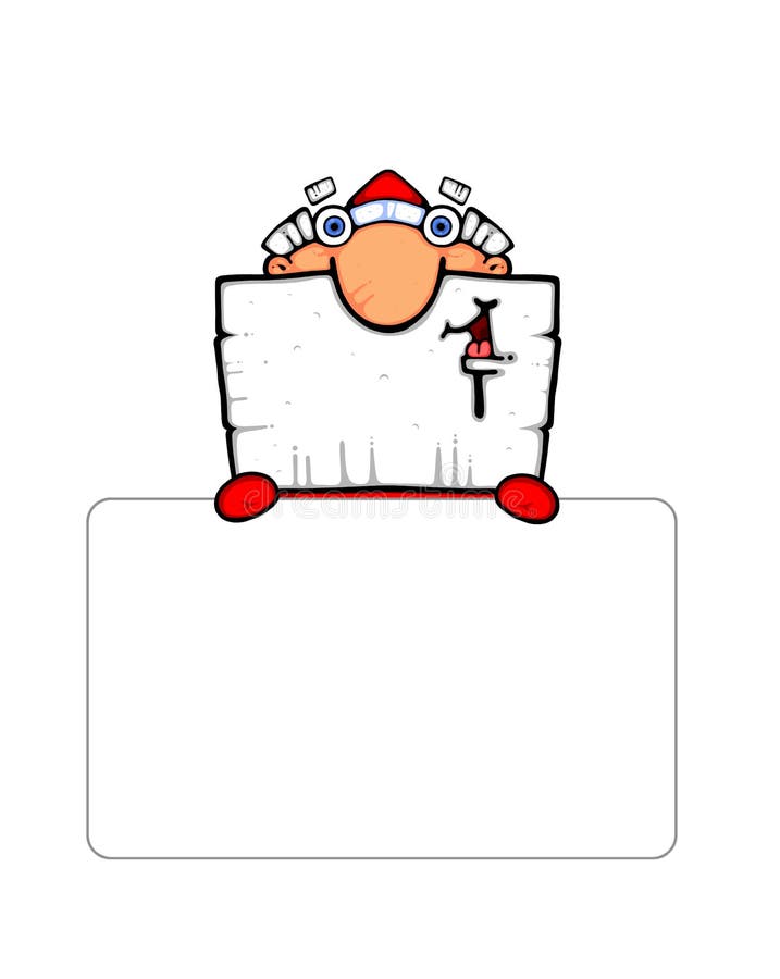 Cute Santa s Postcard stock illustration. Illustration of merry - 10733420