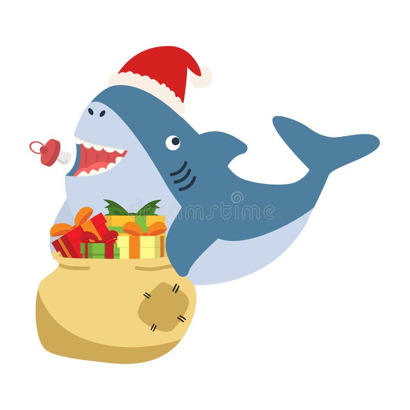 Santa Shark Stock Illustrations – 311 Santa Shark Stock Illustrations ...