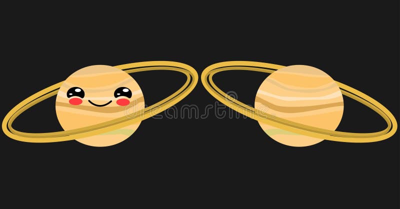 Cute Saturn planet stock vector. Illustration of light - 271849395
