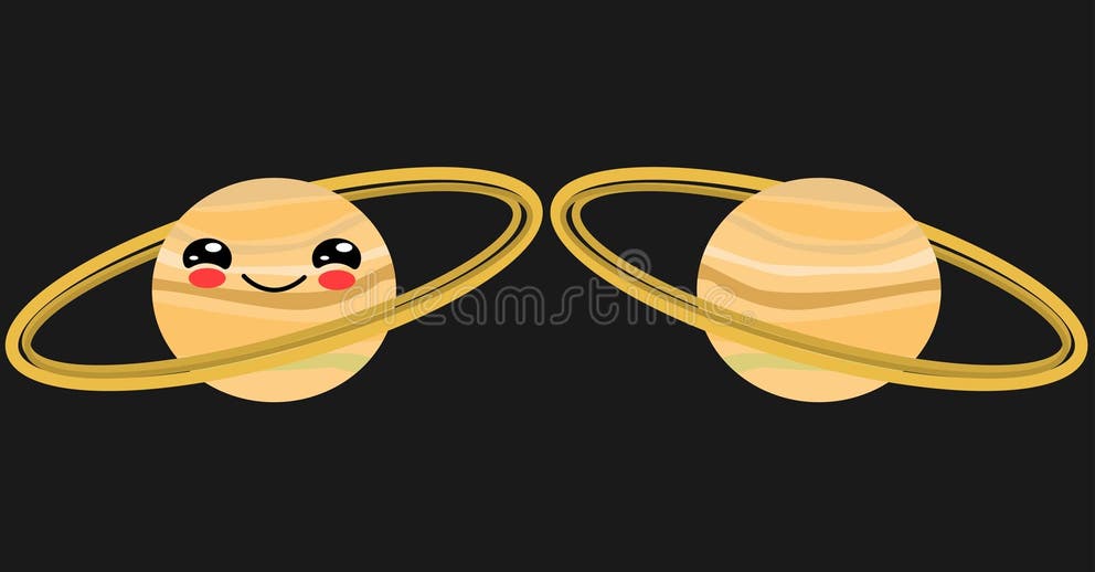 Cute Saturn planet stock vector. Illustration of light - 271849395