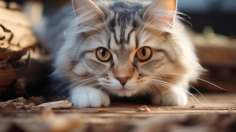 A cute Savannah cat stock illustration. Illustration of tabby - 282427997