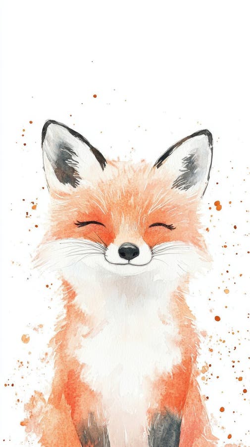 Fox Illustration Background Cute Fox Illustration Clipart Free