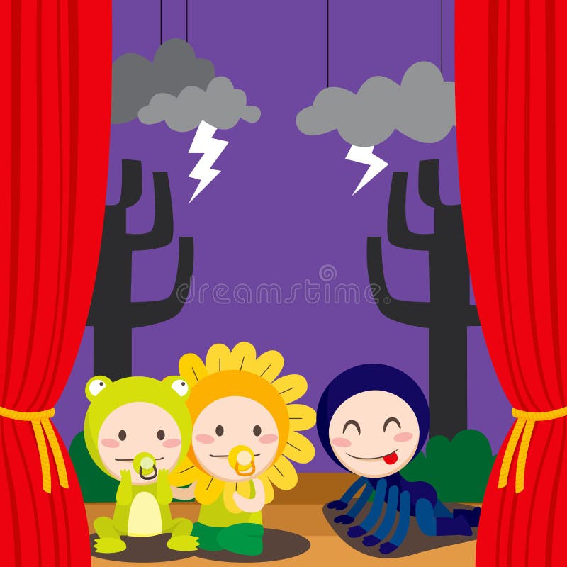 Cute Theater stock vector. Illustration of performing - 18860448
