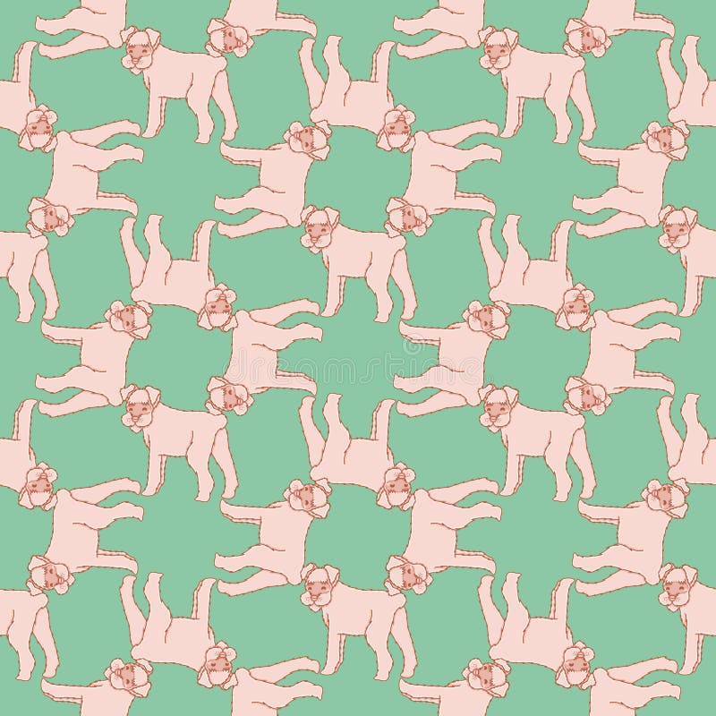 Cute Dog on Grid Background Stock Vector - Illustration of dogs ...