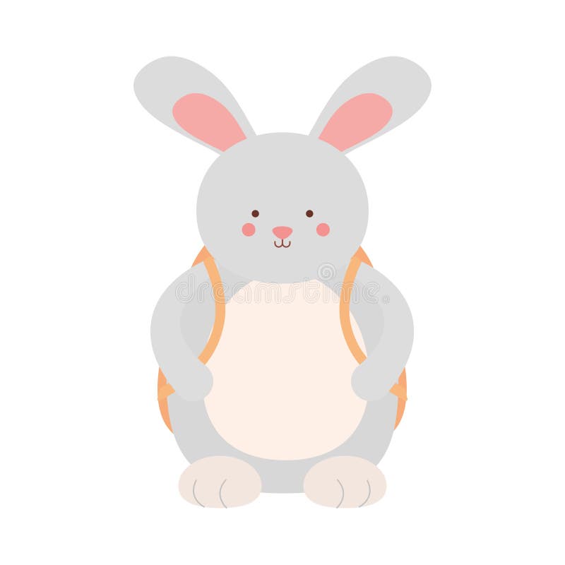 Cute school rabbit stock vector. Illustration of hare - 250362798