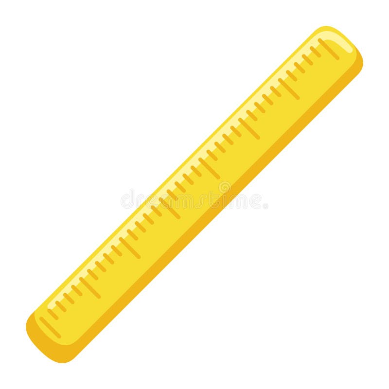 Cute School Ruler. Straight Ruler for Geometry and Math Lessons Stock ...