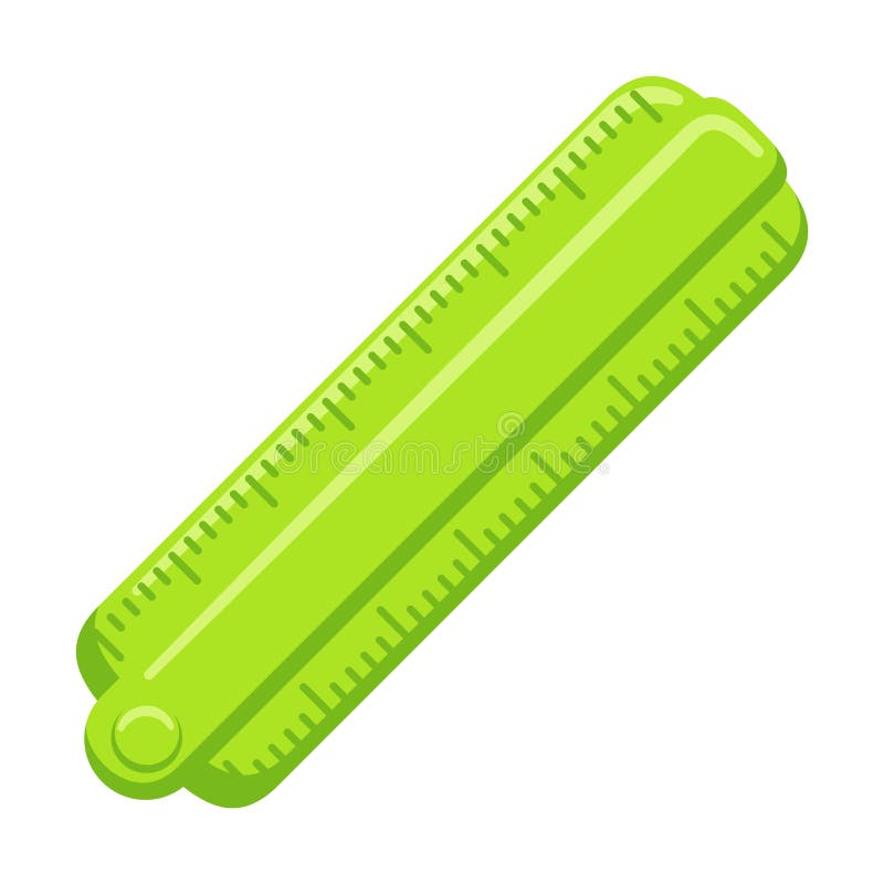Cute School Ruler. Straight Ruler for Geometry and Math Lessons Stock ...