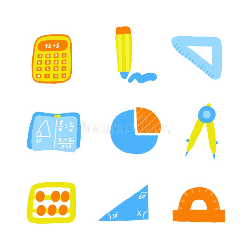 Cute Science Theme Composition, Postcard Stock Illustration ...