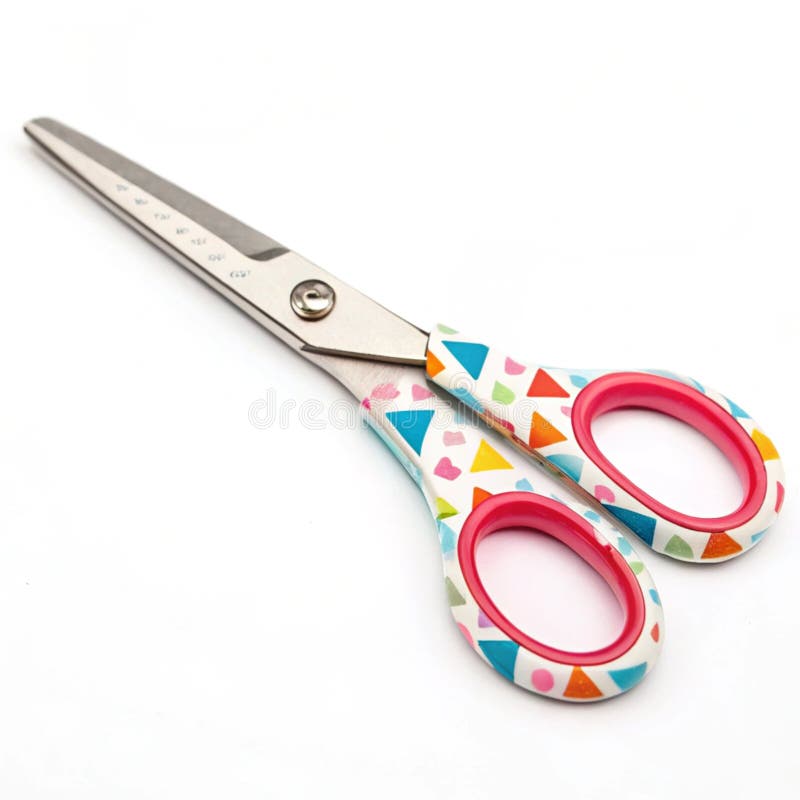 Cute Scissors with Pastel Colour Stock Photo - Illustration of pencil ...