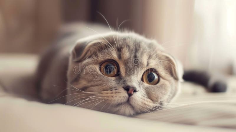 Cute scottish kitten stock image. Image of looking, scottish - 335321075